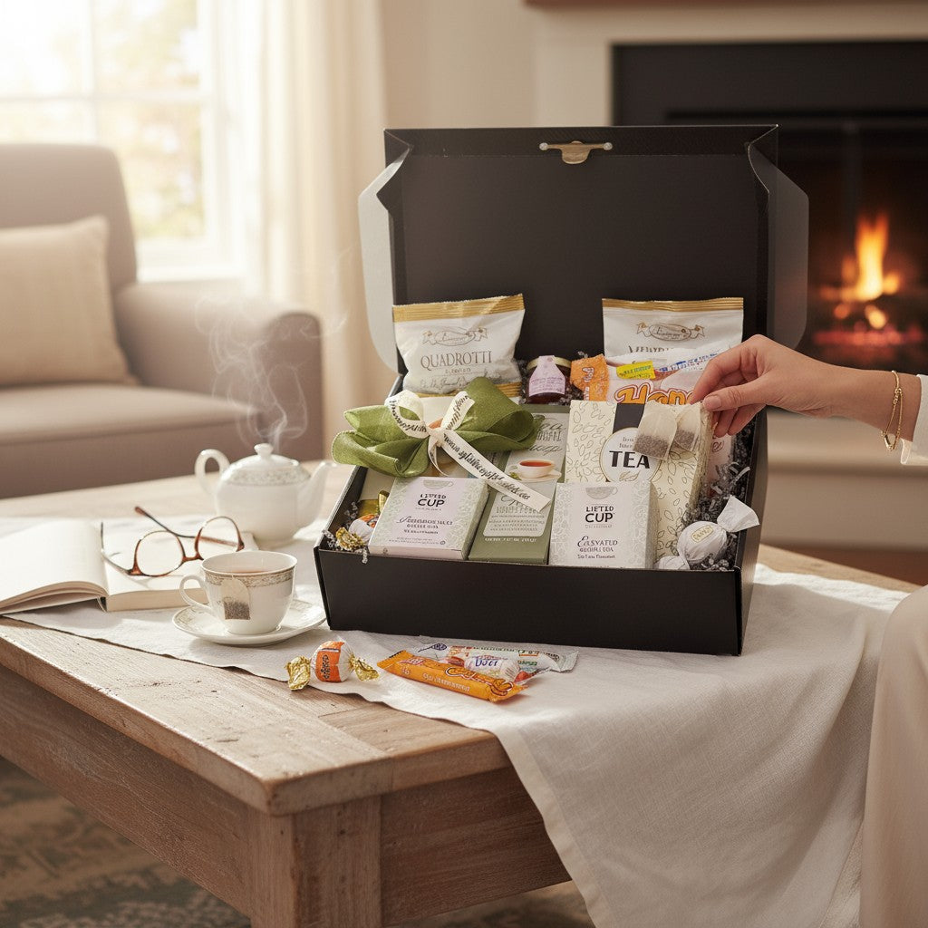 Organic Tea Gift Baskets – Luxury Tea Sets Canada – Glitter Baskets