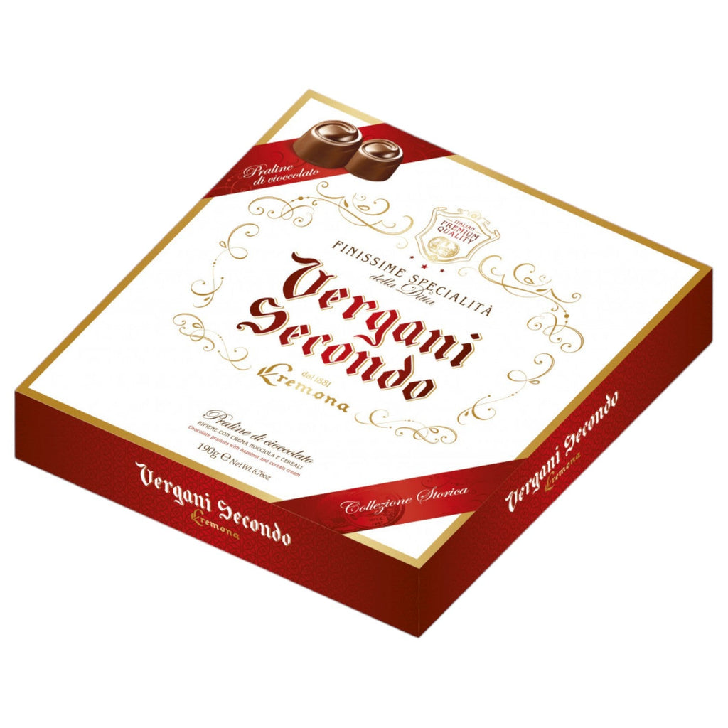 Vergani Italian Milk Chocolate Pralines 190g | Hazelnut & Cereal Gift ...